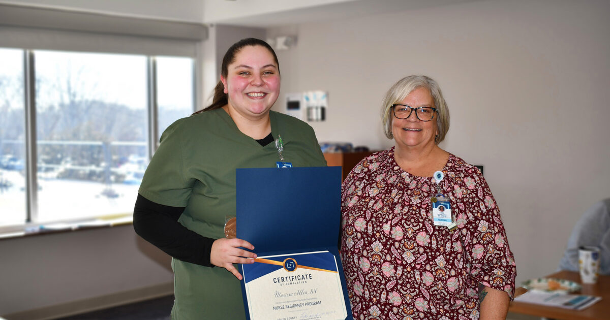 South County Health | Marissa Allen, RN, Graduates Nursing Residency…